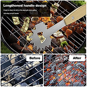 2 Pack BBQ Grill Scraper Gifts for Men, Stocking Stuffers for Men, Gifts for Women Dad Mom Husband, Bristle Free Safe BBQ Scraper Fits Any Grilling Grate or Smoker Cleaning Tool and Kitchen Gadgets