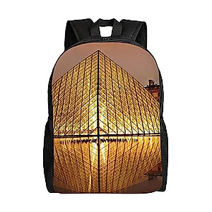 QQLADY Louvre Museum in Paris Travel Backpack for Women Men Carry On Backpack Waterproof 15.6inch Laptop Backpack Hiking Casual Bag Backpack