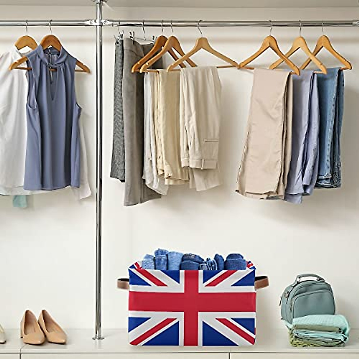 AUUXVA UK Flag Union Jack Storage Bins Basket, Vintage British Flag ...