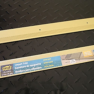M-D Building Products 79244 Extra Wide Fluted 2-Inch by 36-Inch Carpet Trim, Satin Brass