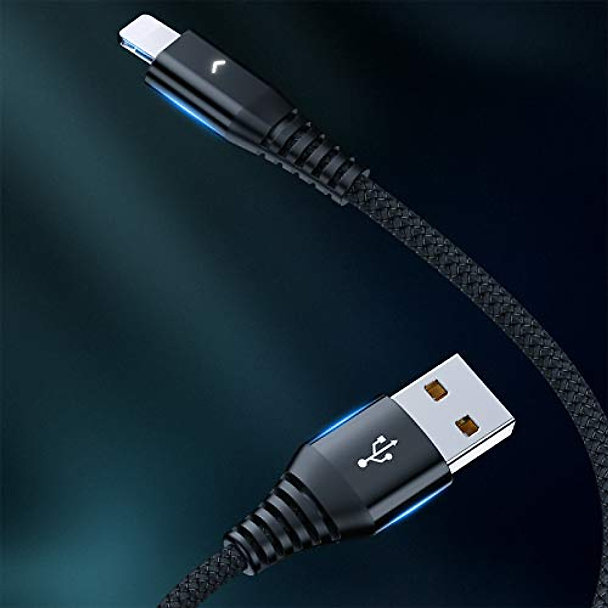 IFLASH Charge/Sync Cable w/LED, 6 Feet Data Cable Fast Charging and Sync Charger for iPhone Xs/XS Max/XR/X / 8/8 Plus /7 Plus / 6S/6 Plus/SE, iPad Air Mini 2/3/4, iPod Touch 5/6 (2 Meters)