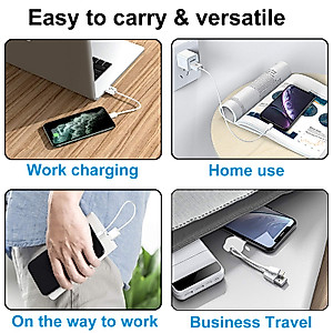 Short Phone Charger Cable (6 Pack 1 FT Cord) Compatible with Cellphone, All USB Charging Station, CLZHome Fast Charge & Sync Data Cables for Phone 11 Pro Xs MAX XR X 8 7 7 Plus 6s 6s Plus 6 6 Plus