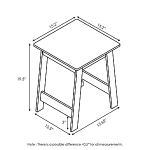 FURINNO Beginning, End Table, Espresso