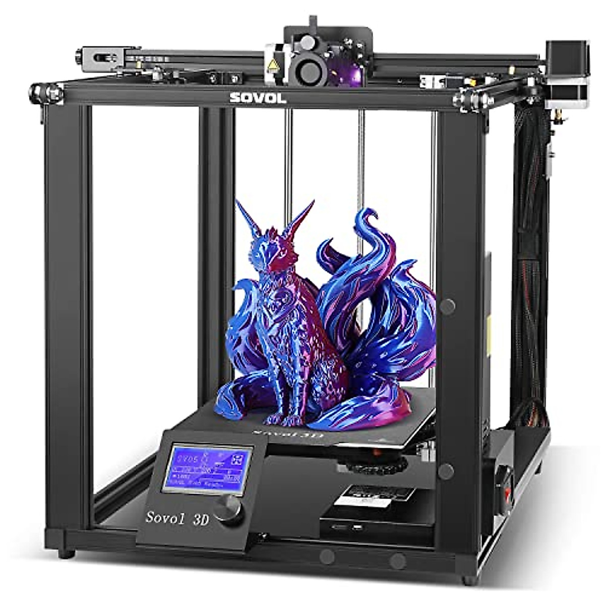 Sovol 3D SV05 Metal Frame Metal Direct Drive Extruder FDM 3D Printer with Upgraded 32-bit Silent Mainboard CR Touch Auto Leveling Flexible Build Plate 220 * 220 * 300mm