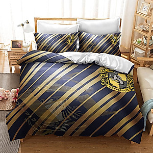 Bedding Duvet Cover Harry Potters Lightweight Decorative Modern Style Microfiber, Soft Microfiber Bedding Set, 1 Duvet Cover&2 Pillow Cases, No Comforter