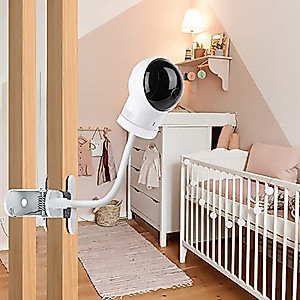 2 Pack Flexible Clip clamp Mount for Eufy Spaceview, Spaceview Pro and Spaceview S Baby Monitor Mount No Tools or Wall Damage Required Baby Monitors Holder Baby Camera Stand for Crib