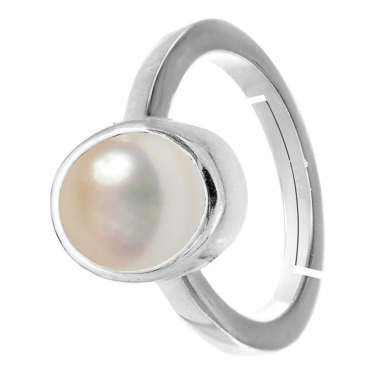 LMDPRAJAPATIS 5.56 Carat Natural Pearl Moti 925 Sterling Silver Fine Jewelry Ring with Stemp For Women Gifts For Her