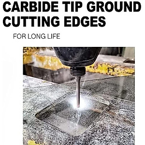 YRJHF 5/7PCS Efficient Universal Drilling Tool, Titanium Combination Drill Tap Bits Set, Triangle Drill Bit, Glass, Tile and Concrete Drill Bit, Multifunctional Cross Alloy Drill Bit Tip Tools (7PCS)