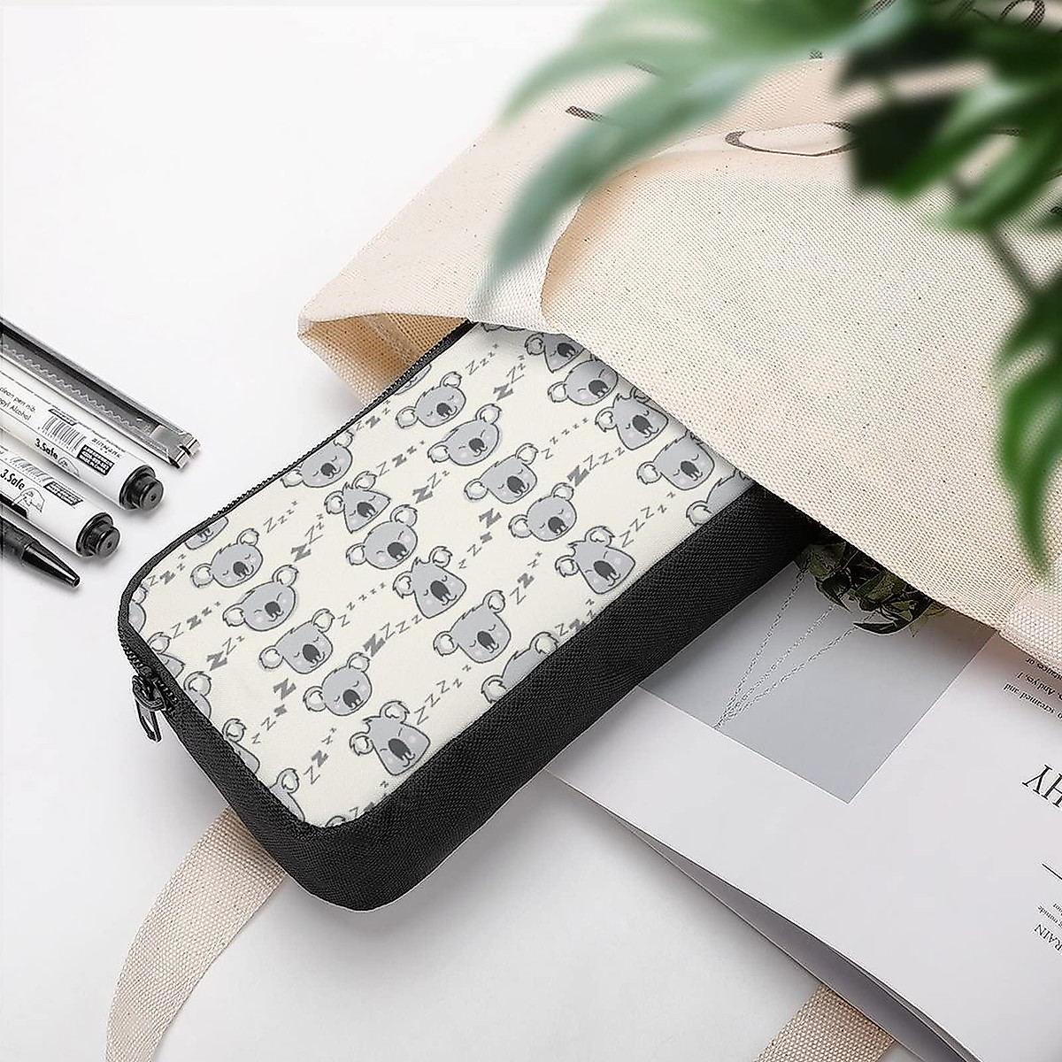 Sleeping Koalas Pencil Case Pencil Pouch Coin Pouch Cosmetic Bag Office Stationery Organizer