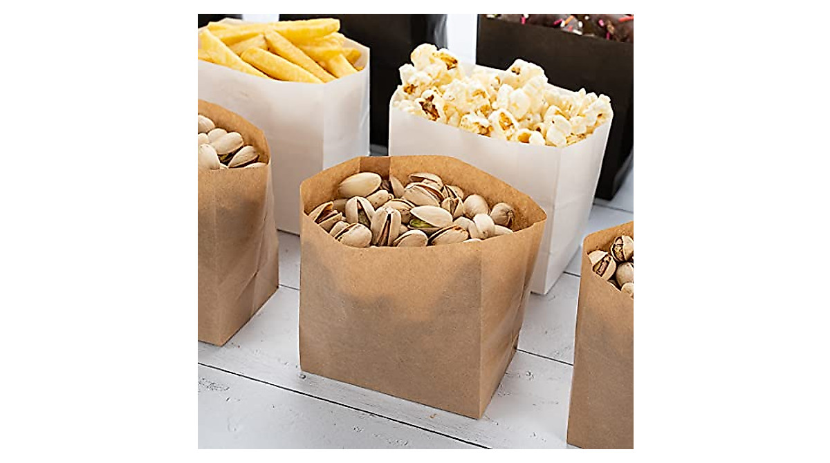 Buy 100 Sustainable Kraft Paper Snack Bags