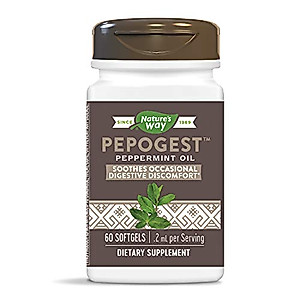 Nature's Way Pepogest Enteric-Coated Peppermint Oil, Gastrointestinal Comfort, 60 Count (Pack of 2)