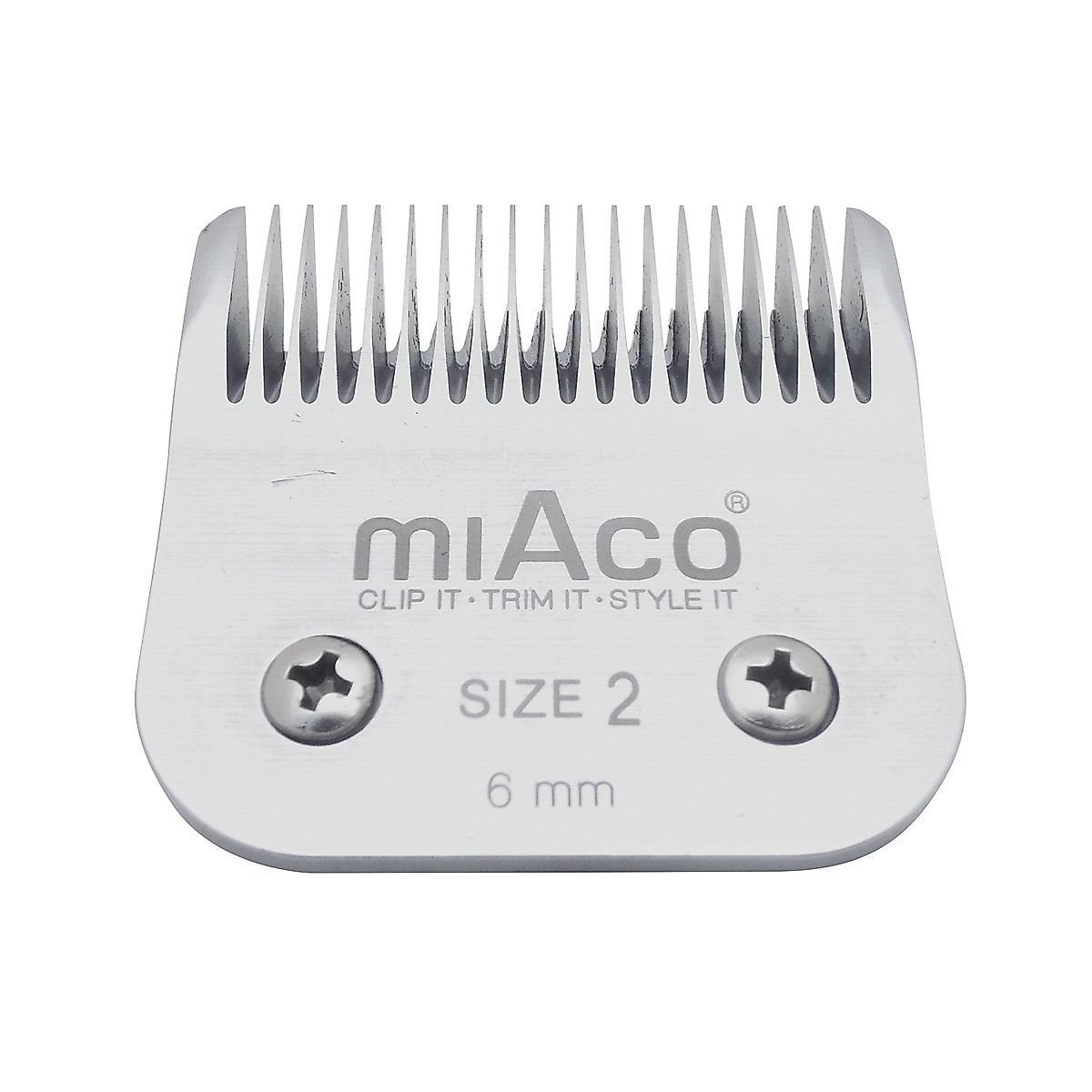 Miaco Size 2 Detachable Clipper Blade fits Oster Classic 76, Andis BGC, BGR, BGRC, MBG