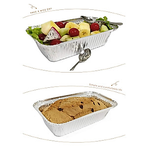 SINTOP Aluminum Foil Bread Pans Disposable | 1.5lb Loaf Pans with Lids | 50 Pack | Dessert Boxes - Perfect for Baking, Storing, Takeout