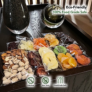 Seal Fresh Cello Bags – Bundle S Variety Pack – 4 Assorted Combo Sizes (600 Count) – 2x3 Inches (200), 3x4 Inches (200), 3x5 Inches (100), 4x6 Inches (100) – Clear Plastic Resealable Self-Adhesive Sealing Reclosable Cellophane Baggies – For Snacks, Cookie