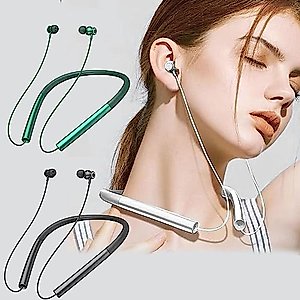 Neckband Bluetooth Earbuds, Wireless Bluetooth 5.2 Headphones with Microphone, 10 Hours Using Time, Deep Bass Strong Beat. (Black)