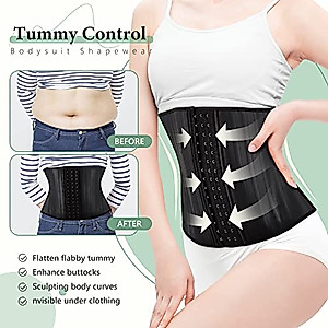 Waist Cinchers,Underbust Latex Sport Girdle,White Waist Trainer For Women,HourglassBody,Corset Belt with Steel Bones Hooks (white, XXX-Large)