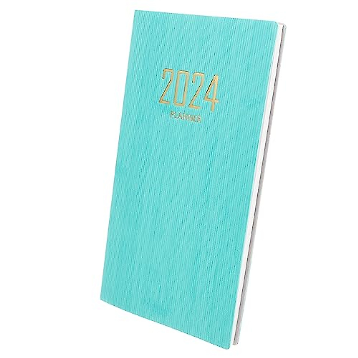 Tofficu Planner Book Academic Diary 2024 Undated Planner Weekly and Monthly Weekly Pocket Planner To Do List Pad English Agenda Planner Notebook Work Notes Multifunction Imitation Leather