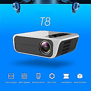 CXDTBH Full 1080p Projector 4k 5000 Lumens Cinema Proyector Beamer Compatible USB AV with Gift ( Size : Android Version )