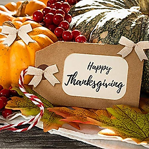 24 Pieces Burlap Bows Decorative Christmas Bows Knot Ornament Bows Small Linen Handmade Wreath Bow for Christmas Tree Decoration Festival Holiday Party Package Supplies, 3 Inch