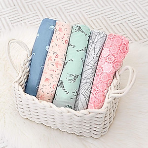 aden + anais Comfort Knit Baby Swaddle Blanket for Newborn Girl and Boy, Super Soft Cotton with Spandex, Versatile Stroller Cover, Burp Cloth, Nursing Shield, 47 x 47 Inch, Perennial