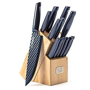 Stainless Steel Cutlery, 14 Piece Knife Block Set