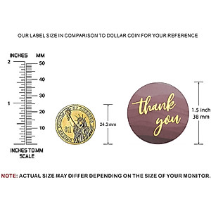 6 Colors Watercolor Thank You Stickers, 1.5 inch Waterproof Thank You Sticker Labels Roll, 500 Gold Stamping Thank You Stickers Small Business, Adhensive Labels for Small Business Packaging Supplies