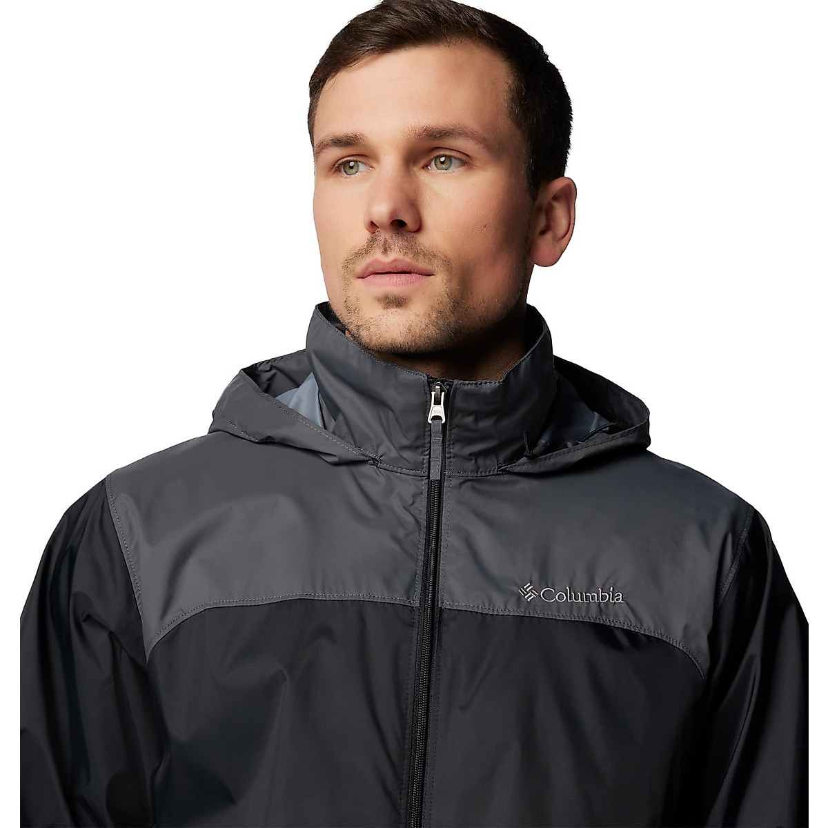 Columbia Men's Glennaker Lake Rain Jacket, Black/Grill, 4X Tall