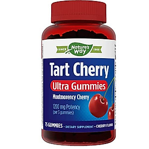 Nature's Way Tart Cherry, Ultra Montmorency Cherry, 1200 mg Potency, 75 Gummies