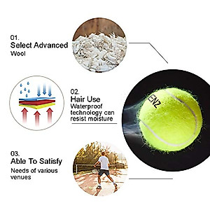 KEVENZ 6-Pack Pressurized Tennis Ball, 2 Cans with Seal Design,Advanced All Courts Balls,Highly Elasticity, More Durable, Good for Beginner Training Ball