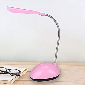 curfair LED Desk Light Plastic Adjustable Flexible Table Lamp Battery Operated Durable Pink