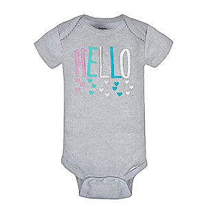 Gerber Baby 8-Pack Short Sleeve Onesies Bodysuits, Clouds, 0-3 Months