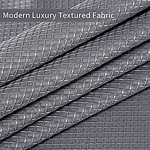 GlowSol Shower Curtain Waffle Weave Fabric Shower Curtain for Bathroom Water-Proof Shower Curtain with Grommet Grey Bathtubs Curtain 72"×78"