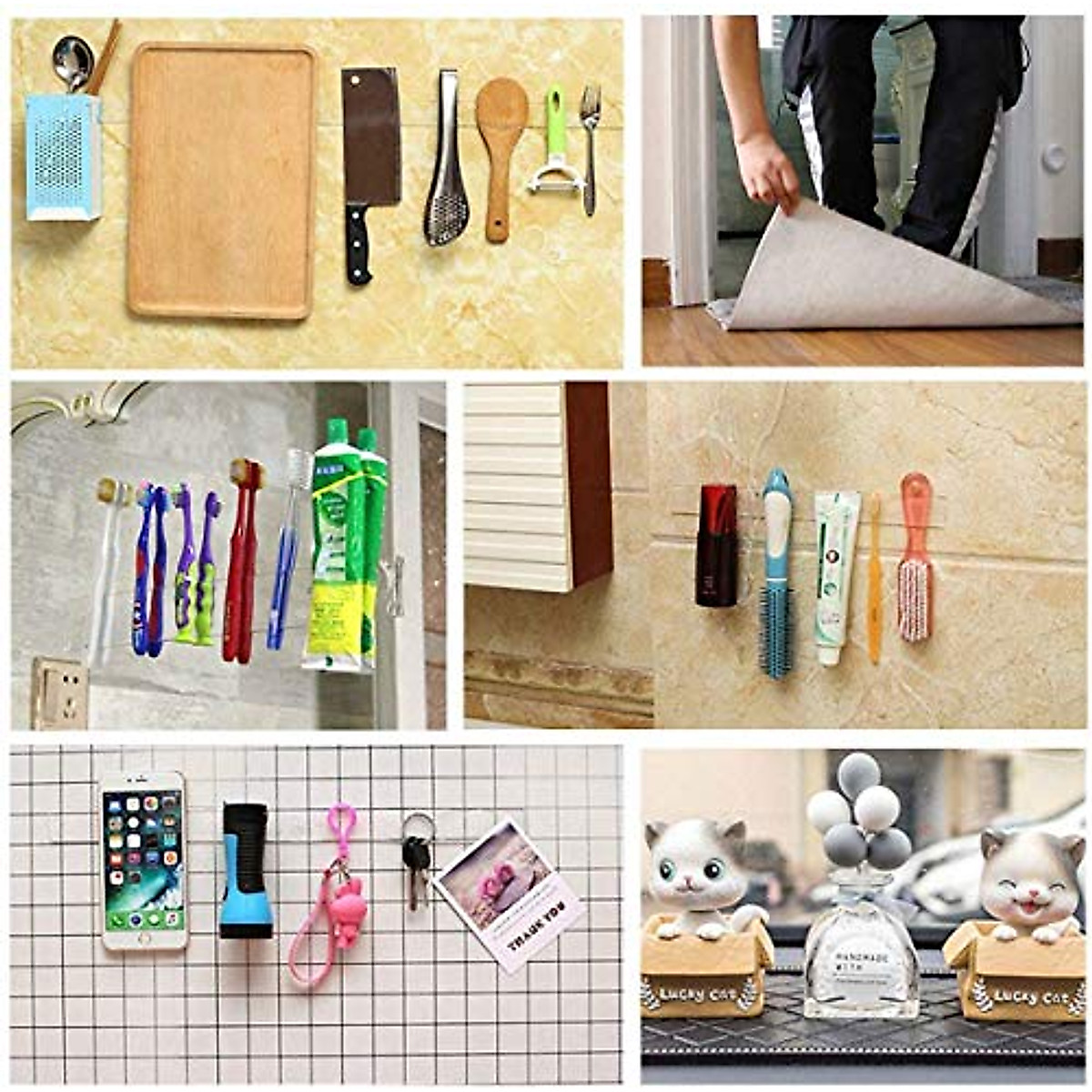 Nano Tape Double Sided Sticky Washable Multipurpose Adhesive Tape Traceless Washable, Heavey Duty Strong Sticky Mounting Tape Gel Poster Tape for Paste Items Office & Household (16.4Ft x 1.18In)