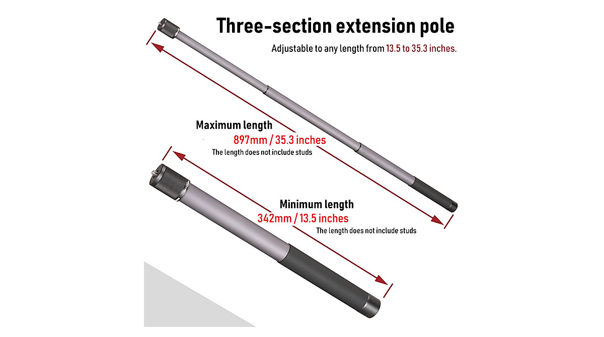 Zelnoox Gimbal Extension Pole - Lightweight & Durable