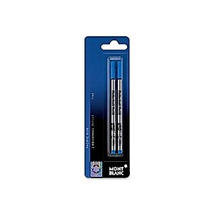 Montblanc(R) Refills, Rollerball, Fine Point, Blue, Pack Of 2