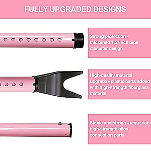 AceMining Upgraded Door Security Bar & Sliding Patio Bar, Heavy Duty Stoppers Adjustable Jammer for Home, Apartment, Travel (2 Pack,Pink)