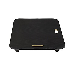 Vestil FWD-2436-3R Fiberwood Dolly with 3" Rubber Casters, 600 lbs Capacity, 35-1/2" Length x 23-5/8 Width x 4-11/16" Height Deck , Black