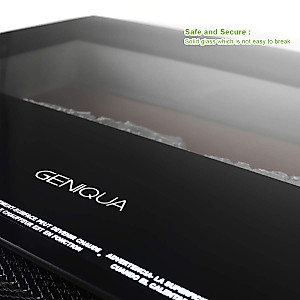 Geniqua 26" Wall Mounted Electric Fireplace Heater Adjustable 700w/1400w Log LED Flame Indoor Home Living Room Office Furniture