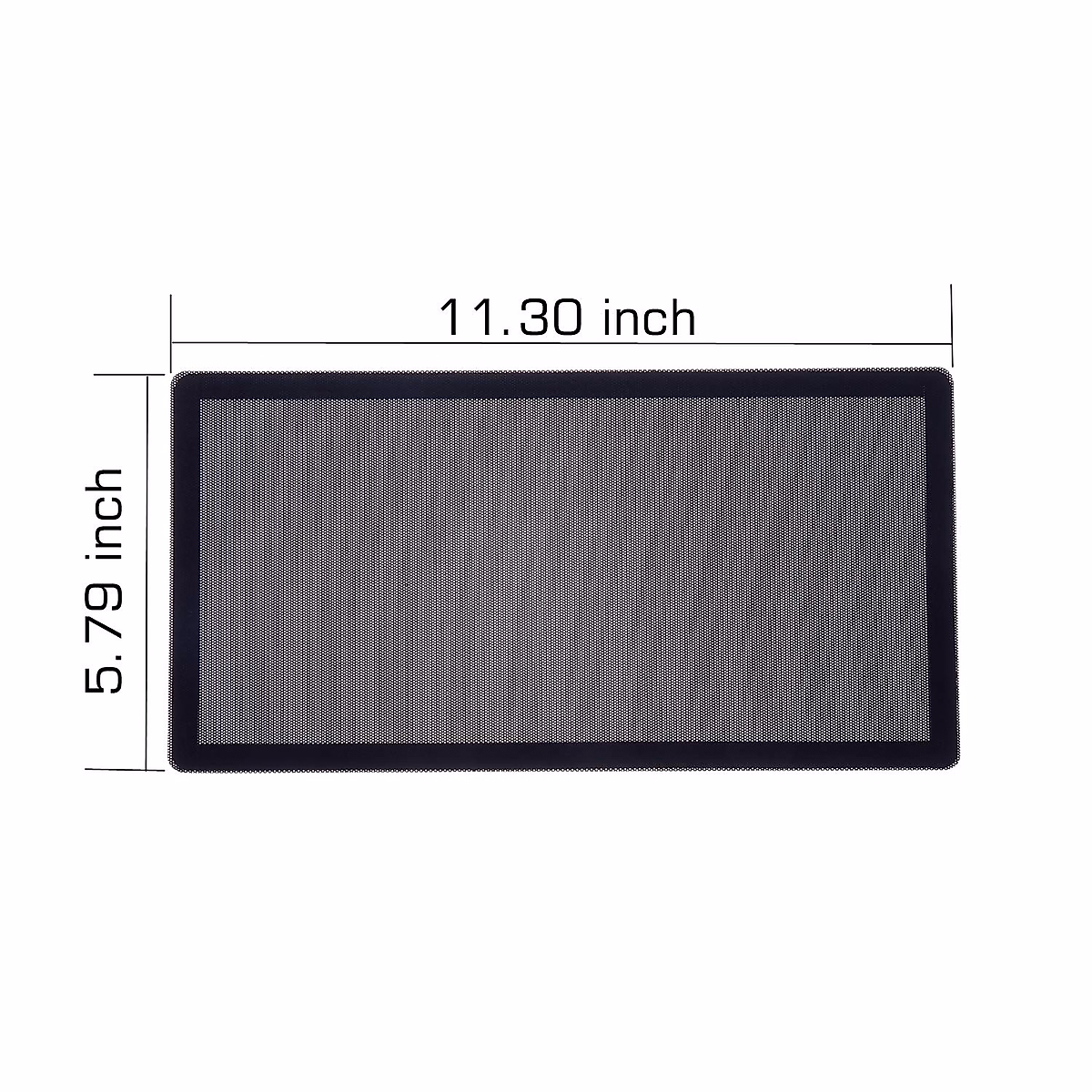 287mm 140mm x 2 PC Fan Dust Mesh Filter 11.3inch x 5.79inch PVC Computer PC Case Dust Proof Filter Cover Magnetic Black 2-Pack