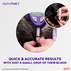 AlphaTrak 3 Test Strips for Use with AT3 Blood Glucose Monitoring System for Cats, Dogs, and Horses, 50 Count