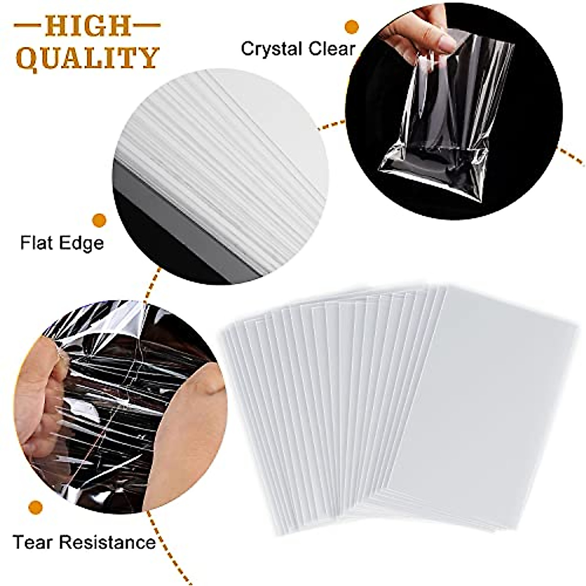 LEOSINDA 100pcs 3 X 11 Clear Long Flat Gift Wrap Cellophane Bags Cookie Bags with 6 Mix Colors Twist Ties Cello Goodie Treat Bags Bakery Party favor Packaging 1.3mil…