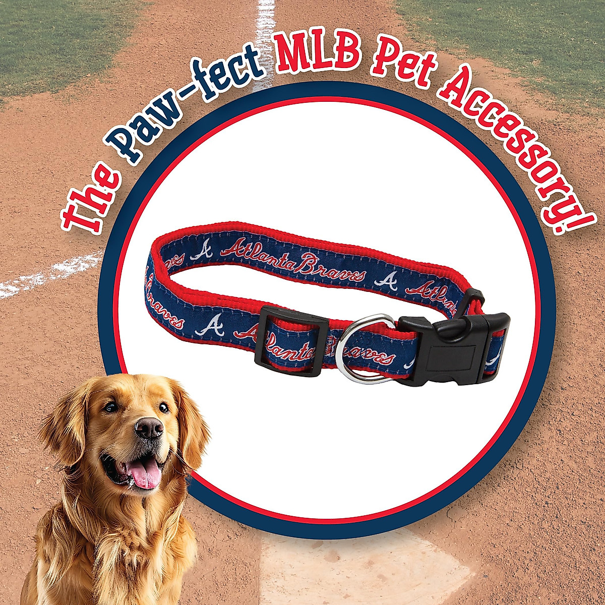MLB DOG COLLAR. - 29 Baseball Teams available in 4 Sizes. Heavy-Duty, Strong & Durable Pet Collar. - MLB Licensed PET COLLAR.