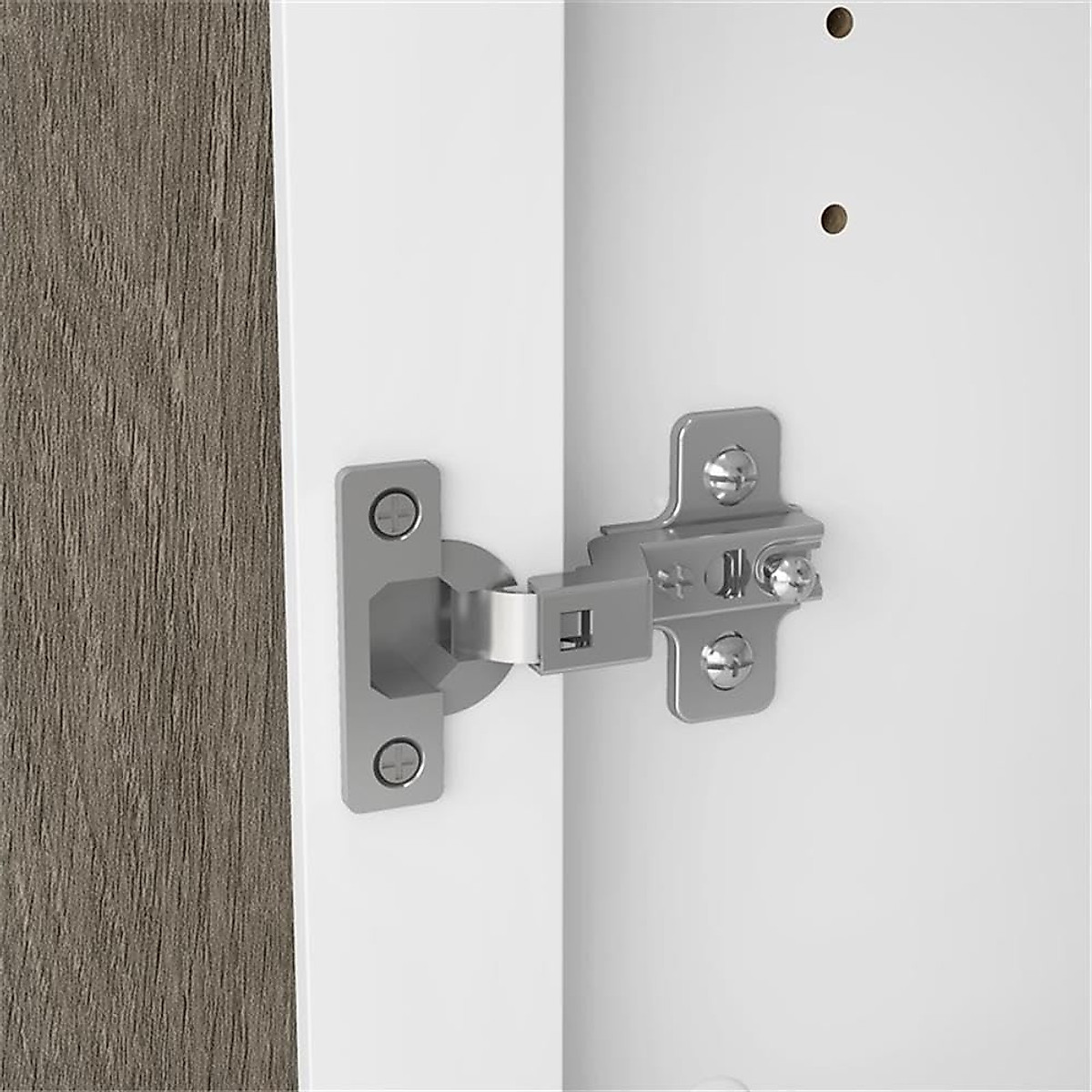 Bush Furniture Key West Tall TV Stand with Set of 2 Bookcases in Pure White and Shiplap Gray, Farmhouse Entertainment Center for 65 Inch Television