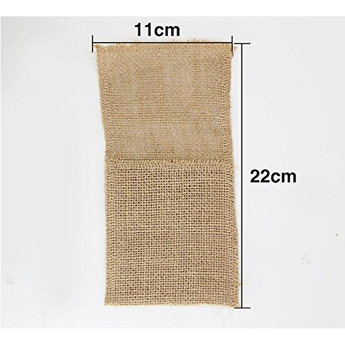 Cheonus 10PCS Burlap Cutlery Bags Hessian Knife Fork Tableware Utensil Linen Flatware Holder Jute Pouch Silverware Pockets for Wedding Decor
