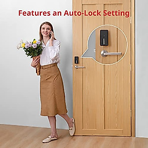 SwitchBot Wi-Fi Smart Lock, Keyless Entry Door Lock, Smart Door Lock Front Door, Electronic Smart Deadbolt, Fits Your Existing Deadbolt in Minutes,Great for Airbnbs, Vacation Rentals and More