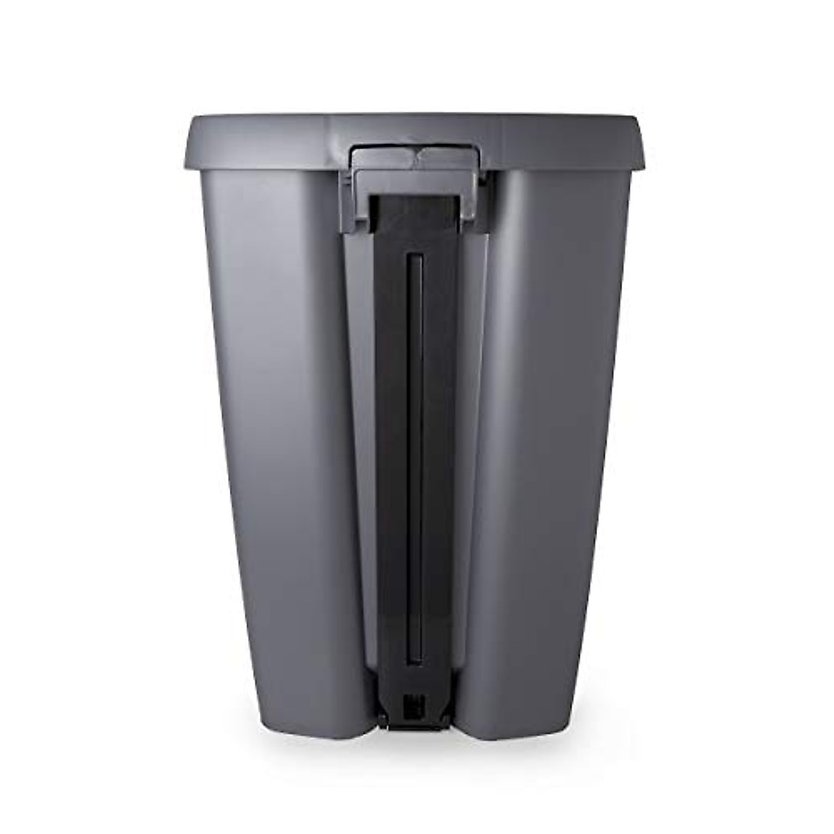 Umbra Brim 13 Gallon Trash Can with Lid - Large Kitchen Garbage Can with Stainless Steel Foot Pedal, Stylish and Durable, Silver/Nickel