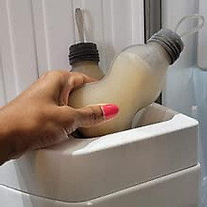 The Milk Mission Silicone Milk Storage Bag(10pk)- Reusable Breast Milk Freezer Bags for Breastfeeding,Breast Milk Saver,Storing Pouches,Breast Pump Accessories,Self Standing,Leak Proof,BPA Free