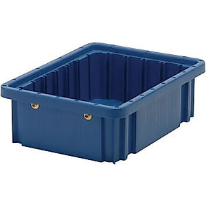 Quantum Storage Systems Quantum DG91035BL Dividable Grid Storage Container, 10-7/8" L x 8-1/4" W x 3-1/2" H, Blue (Pack of 20), 20 Count