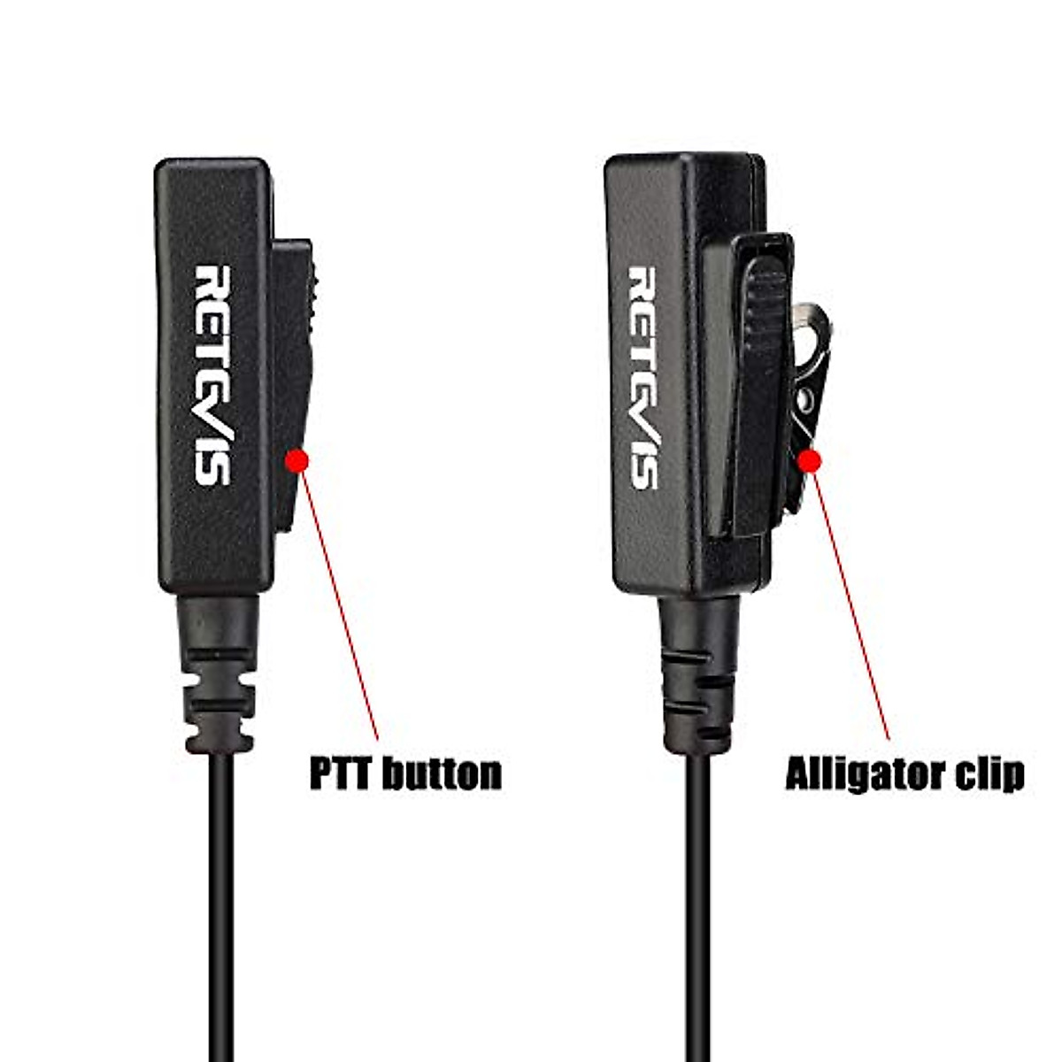 Retevis Surveillance Walkie Talkie Earpiece with Mic, Compatible with Motorola XPR3300e XPR3300 XPR3500e XPR3500 XIR P6600 DP2400 DP2600 E8600 Walkie Talkies, Acoustic Tube 2 Way Radio Headset(1 Pack)