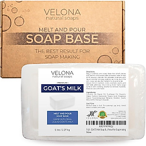 velona 5 LB - GOATS MILK Soap Base SLS/SLES free | Melt and Pour | Natural Bars For The Best Result for Soap-making